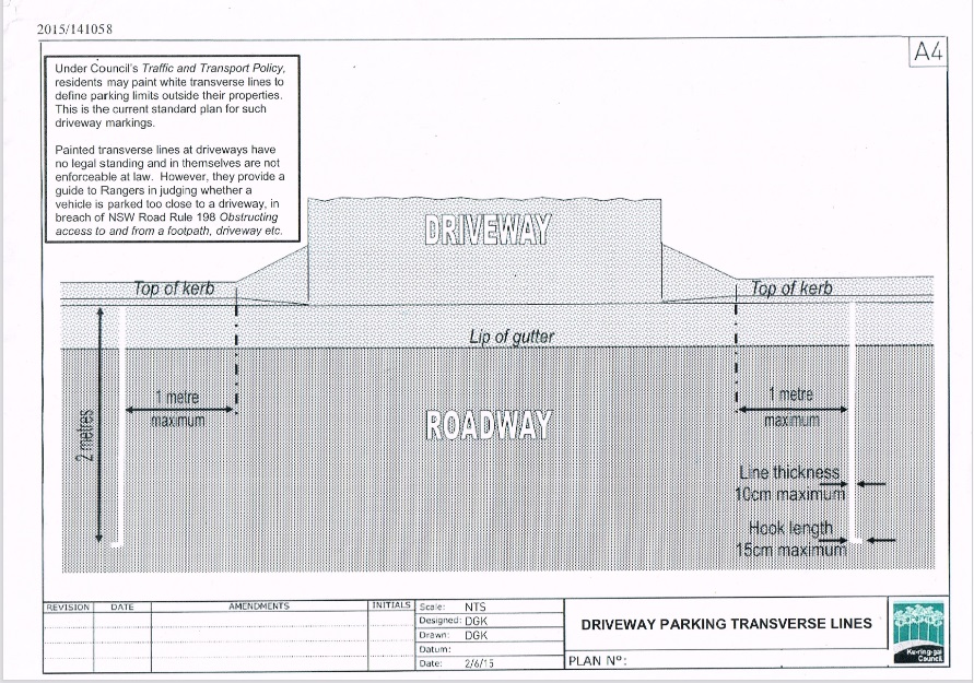 Driveway Marking – Neighbourhood Watch Ku-ring-gai & Hornsby